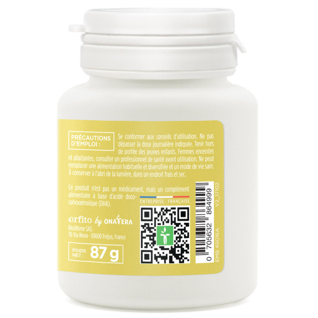 DHA 1000 mg Omega 3 - 60 capsules - Orfito - Onatera.com